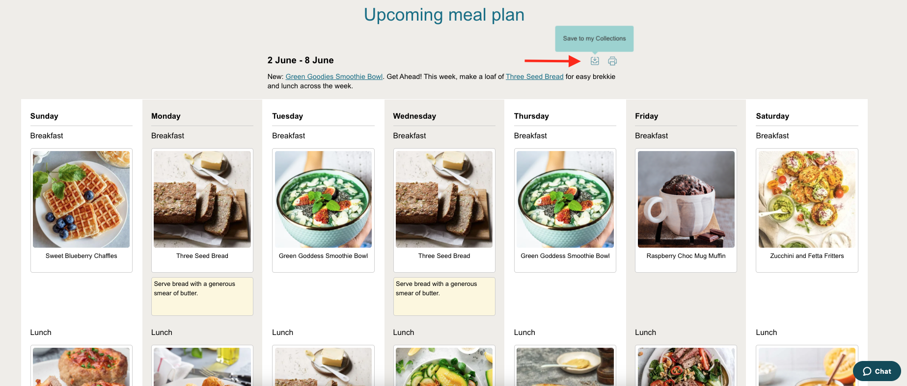 How to swap a recipe for another on your meal plan on web app ...