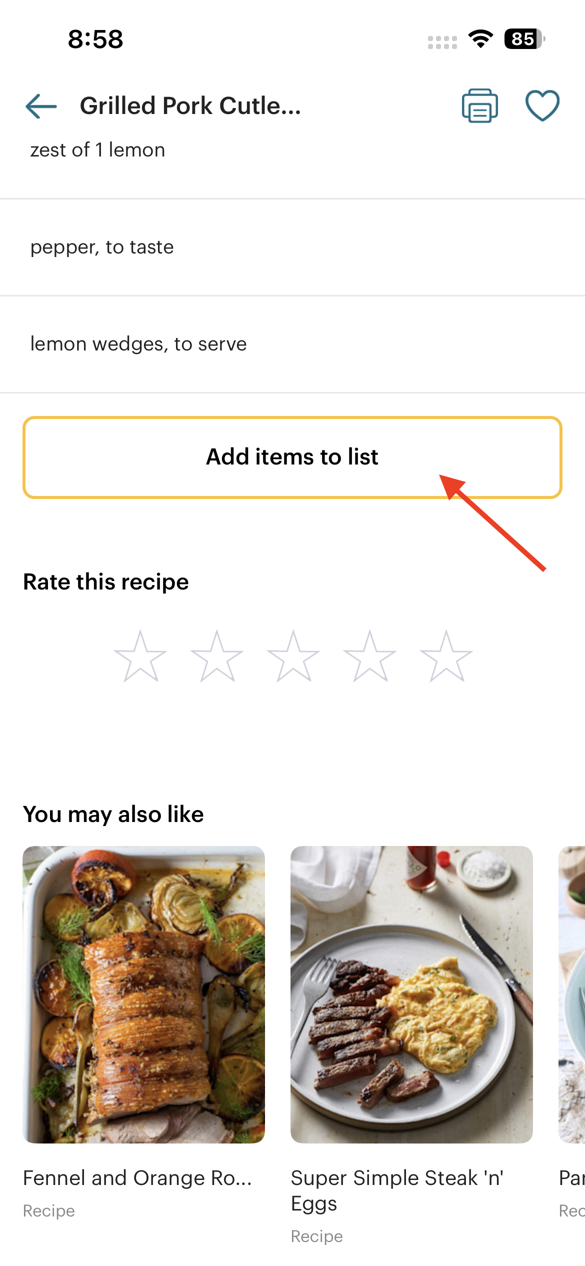 How to access your shopping list – Knowledge Base